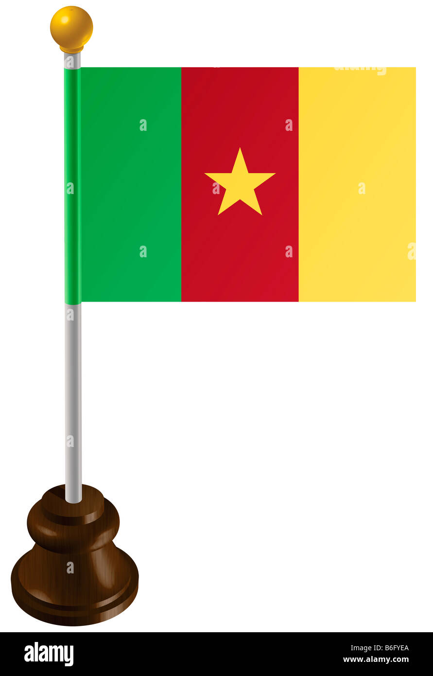 Drapeau cameroun Banque de photographies et d’images à haute résolution ...