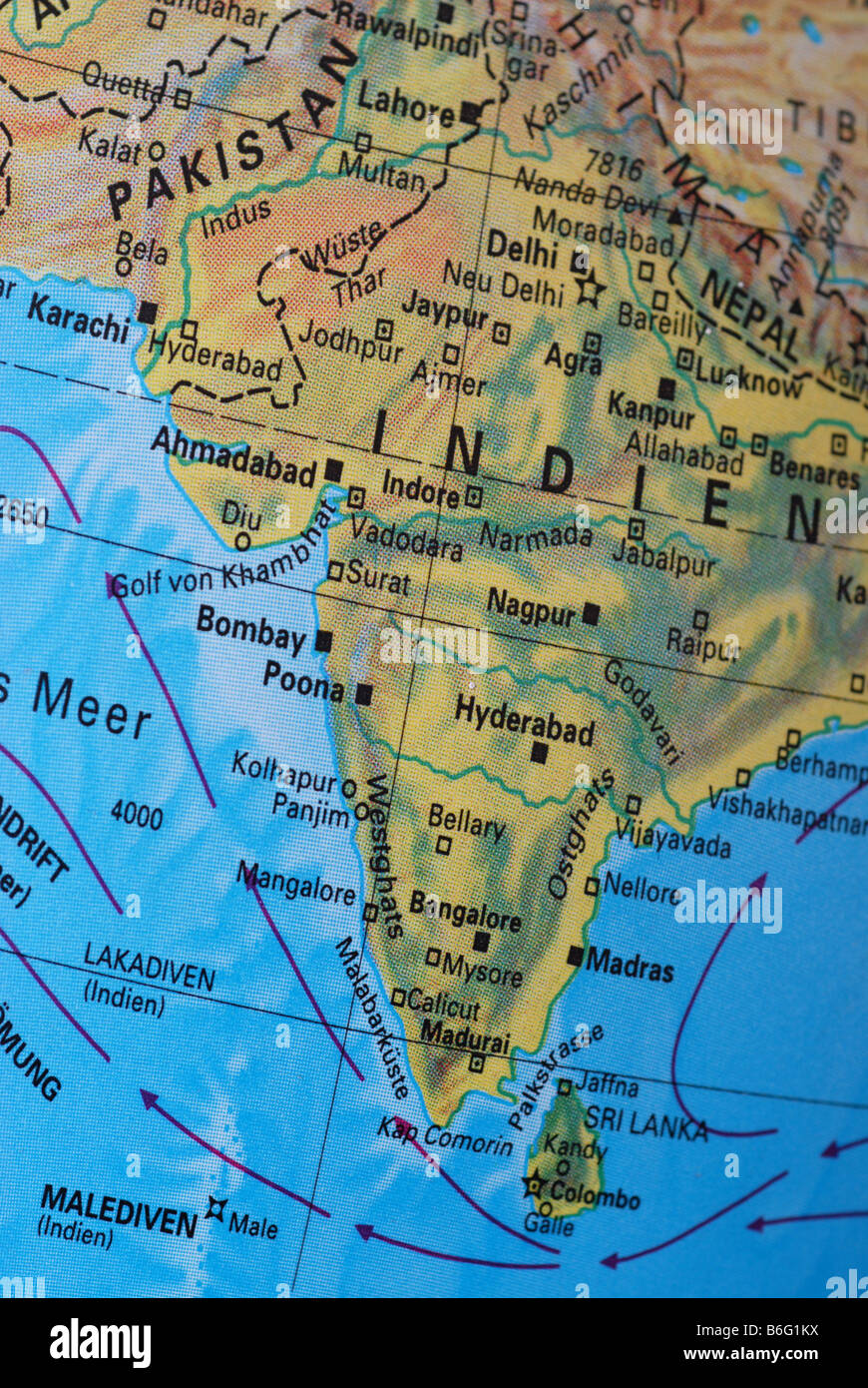 India map Banque de photographies et d’images à haute résolution - Alamy