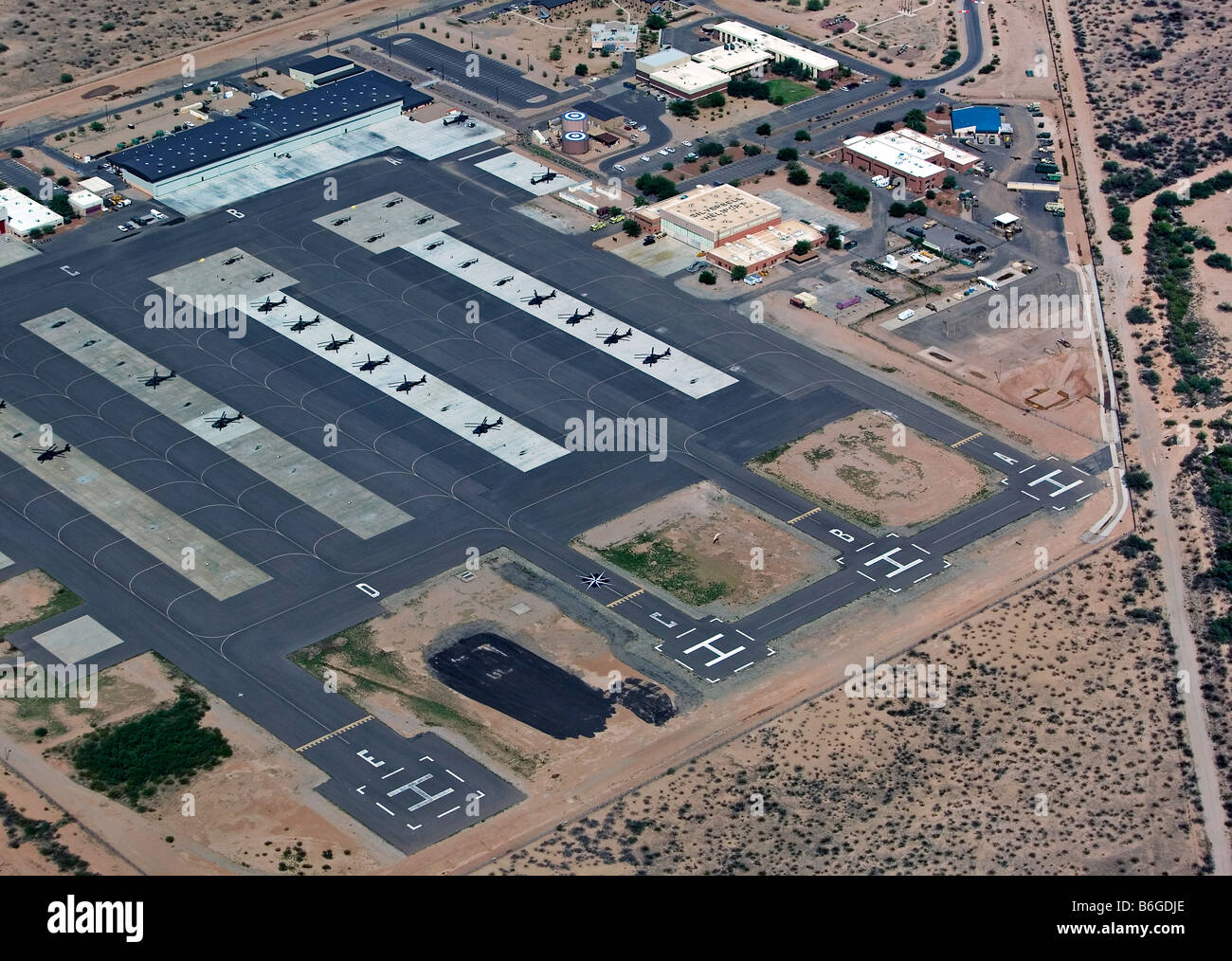 Vue aérienne au-dessus de la Garde nationale de l'Armée de l'ouest de ...