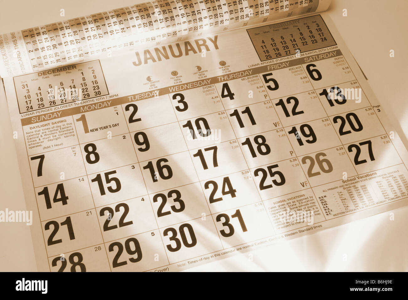 Calendrier de la semaine Banque de photographies et d’images à haute ...