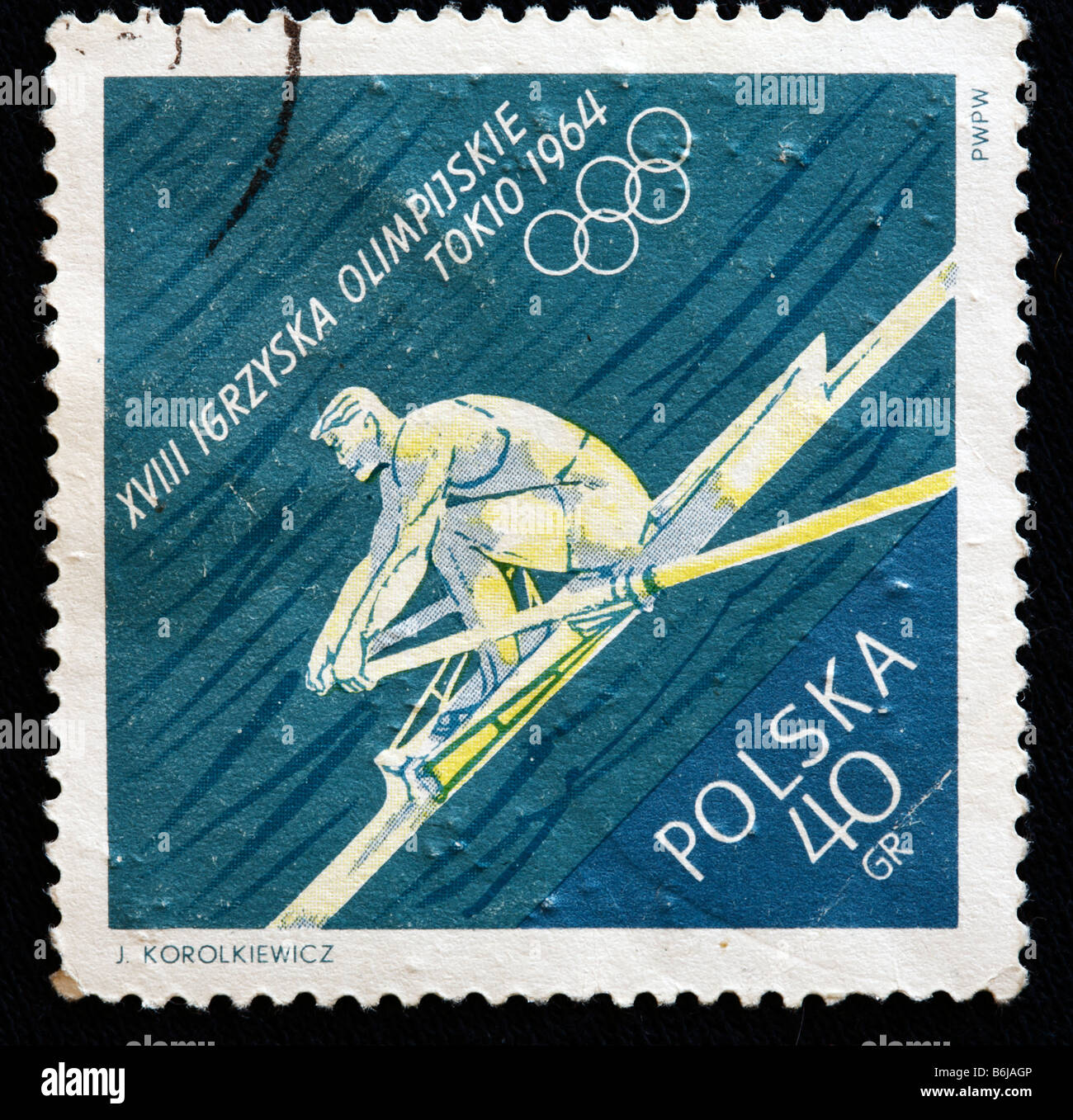 XVIII Jeux Olympiques, Tokyo, 1964, timbre-poste, Pologne, 1964 Photo ...