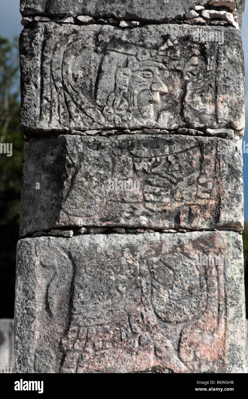 Guerrier maya maya sculpture mexique Banque de photographies et d ...