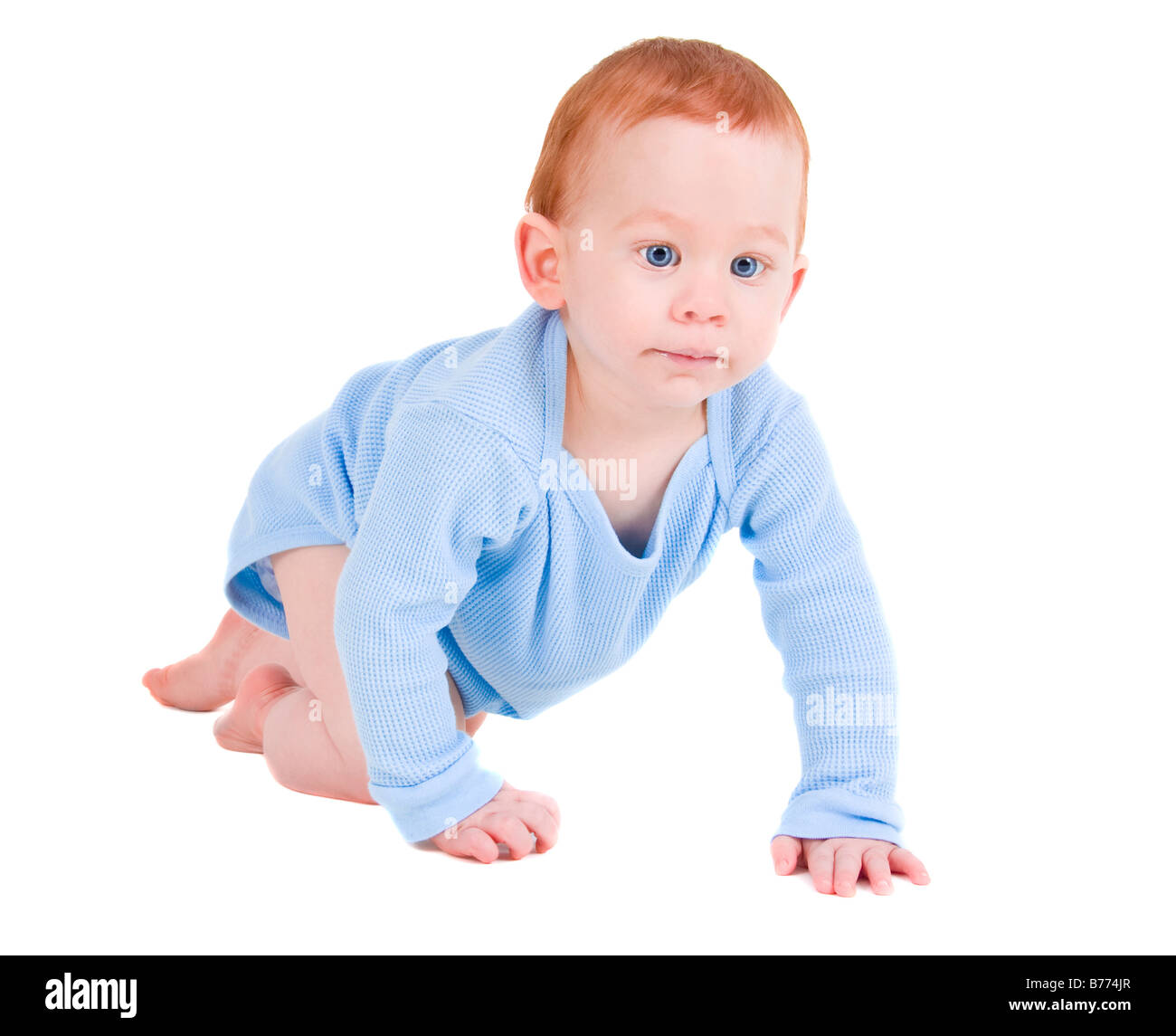 Garçon cheveux roux yeux bleus Banque d'images détourées - Alamy