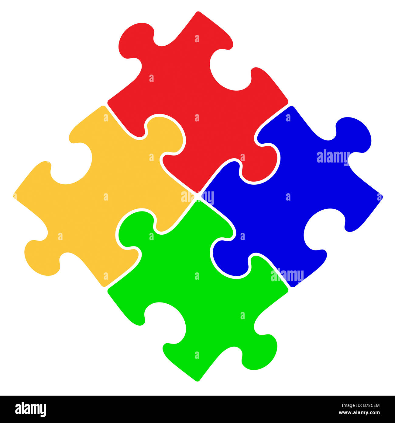 Pièces du puzzle symbole conceptuel Photo Stock - Alamy