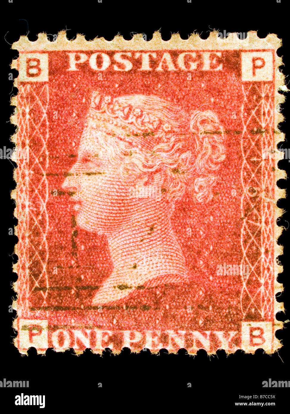 Postage stamp one penny Banque de photographies et d’images à haute ...
