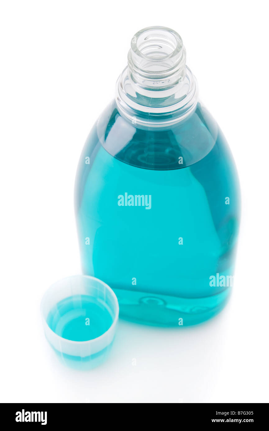 Une bouteille de rince bouche Banque de photographies et d’images à ...