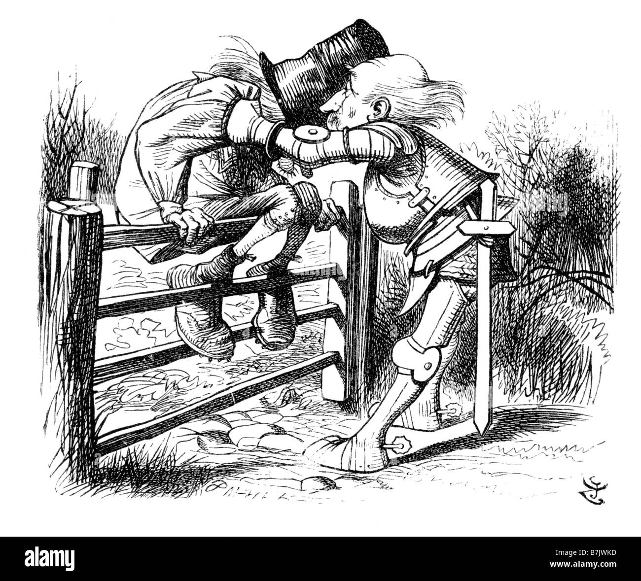 Le chevalier et l'homme d'âge ans Alice à travers le miroir ...