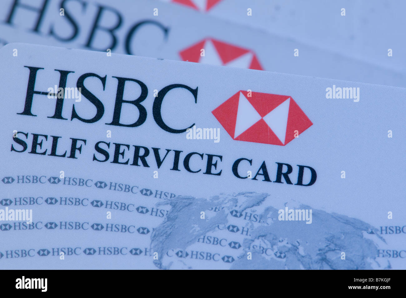 La banque HSBC self service ATM et les cartes de débit UK Photo Stock ...