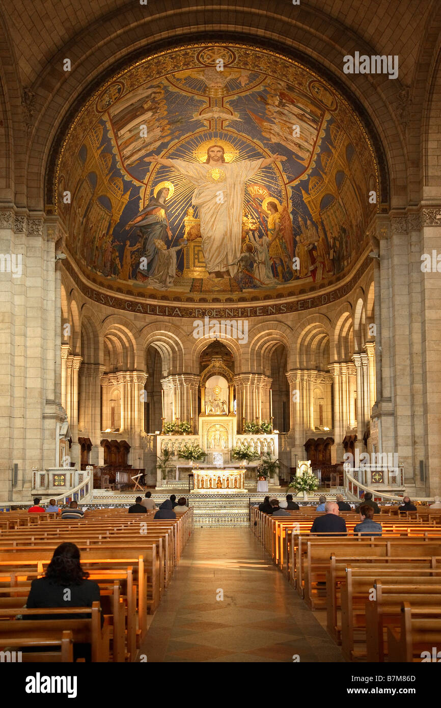 Intérieur de la basilique du Sacré-CŒUR À MONTMARTRE Photo Stock - Alamy