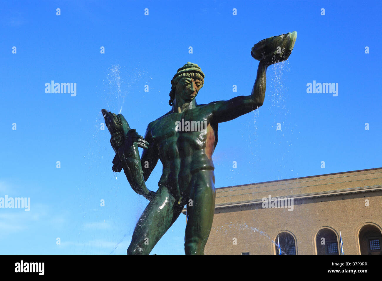 La Suède, Göteborg, Gotaplatsen, Statue de Carl Milles' Poseidon en ...