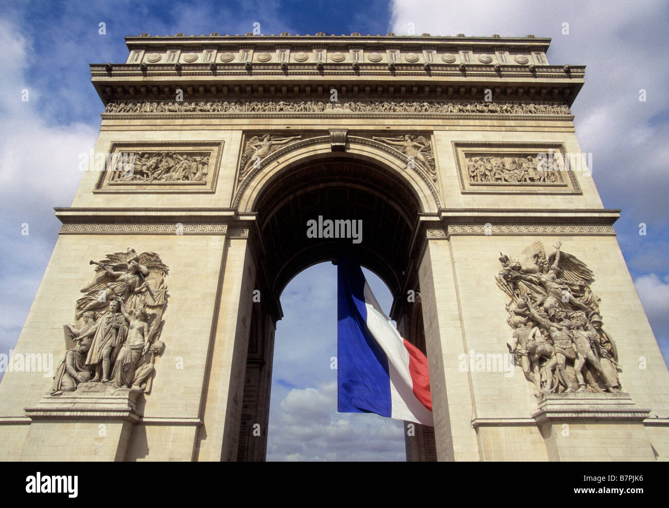 Paris Arc de Triomphe place Charles de Gaulle rond point des champs ...