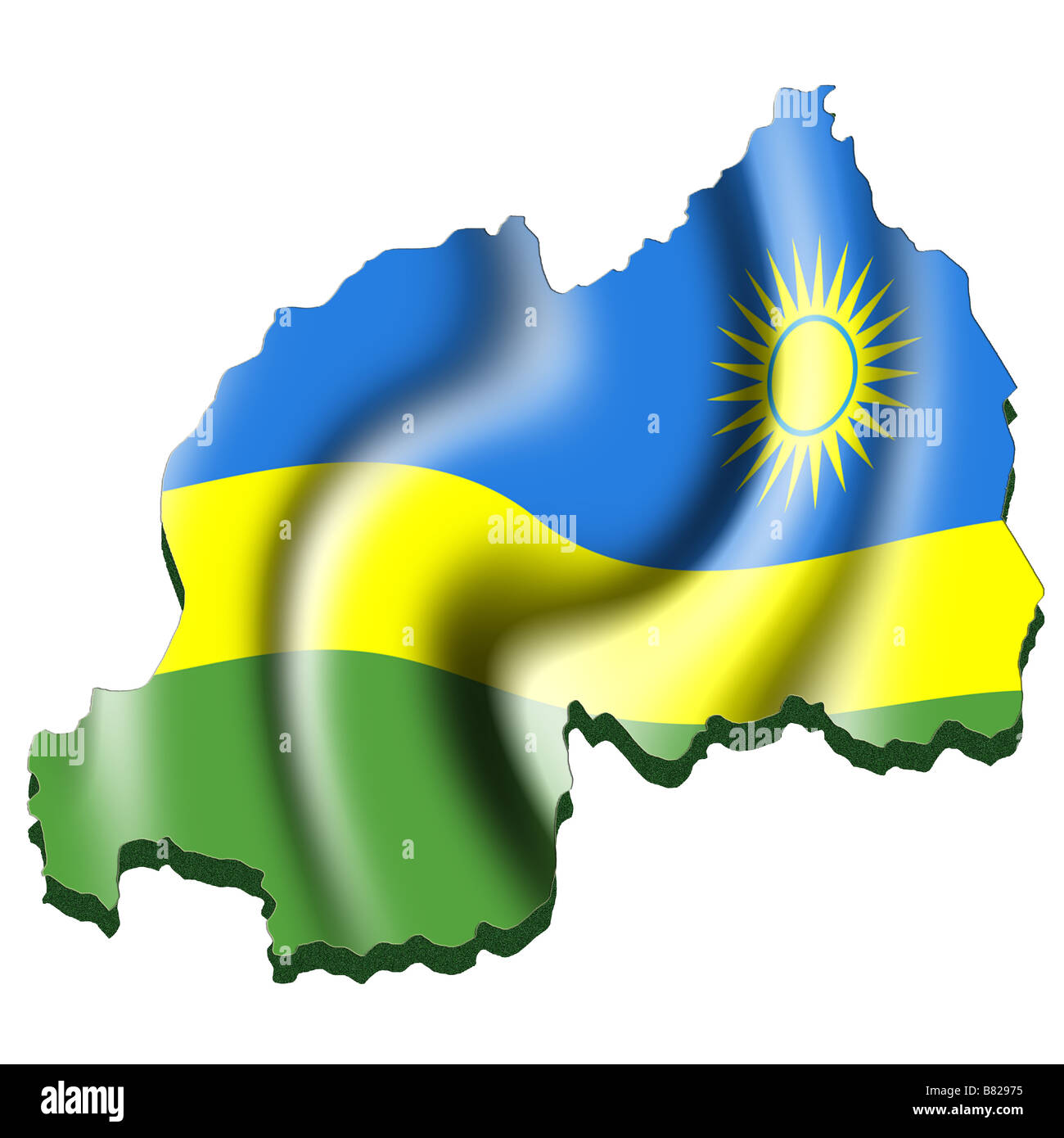 Carte et drapeau du Rwanda Photo Stock - Alamy