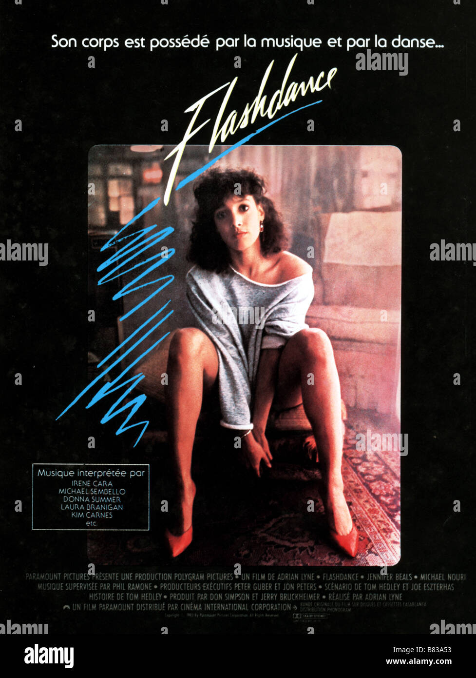 Jennifer beals poster flashdance 1983 Banque de photographies et d ...