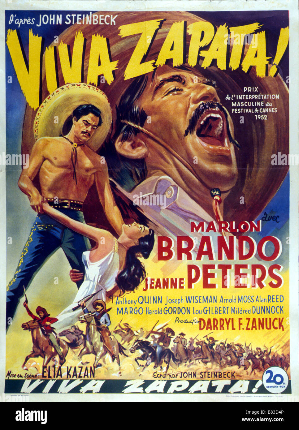 Viva Zapata ! Année : 1952 - USA Réalisateur : Elia Kazan Movie poster ...