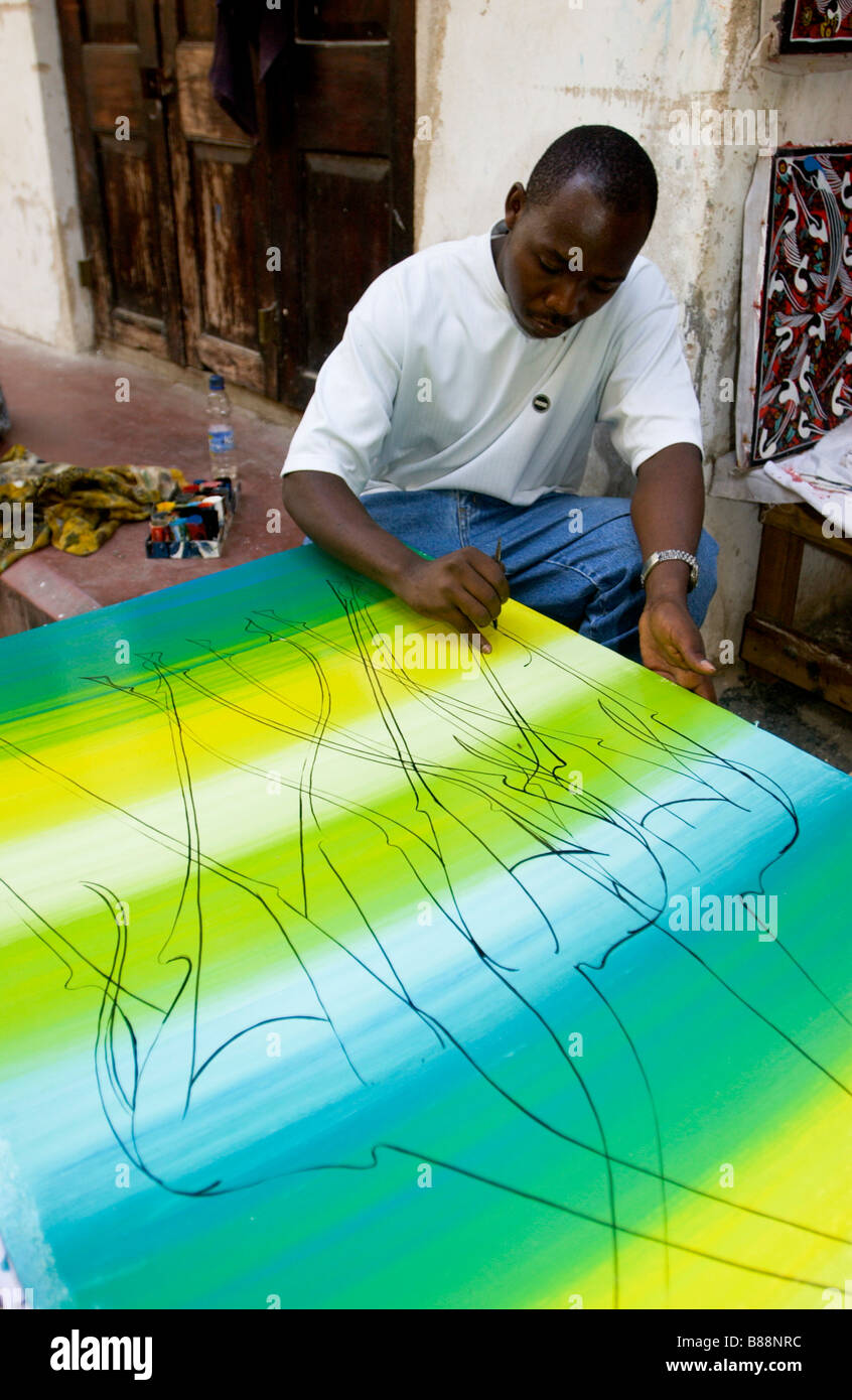 Zanzibar tinga tinga painting Banque de photographies et d’images à ...