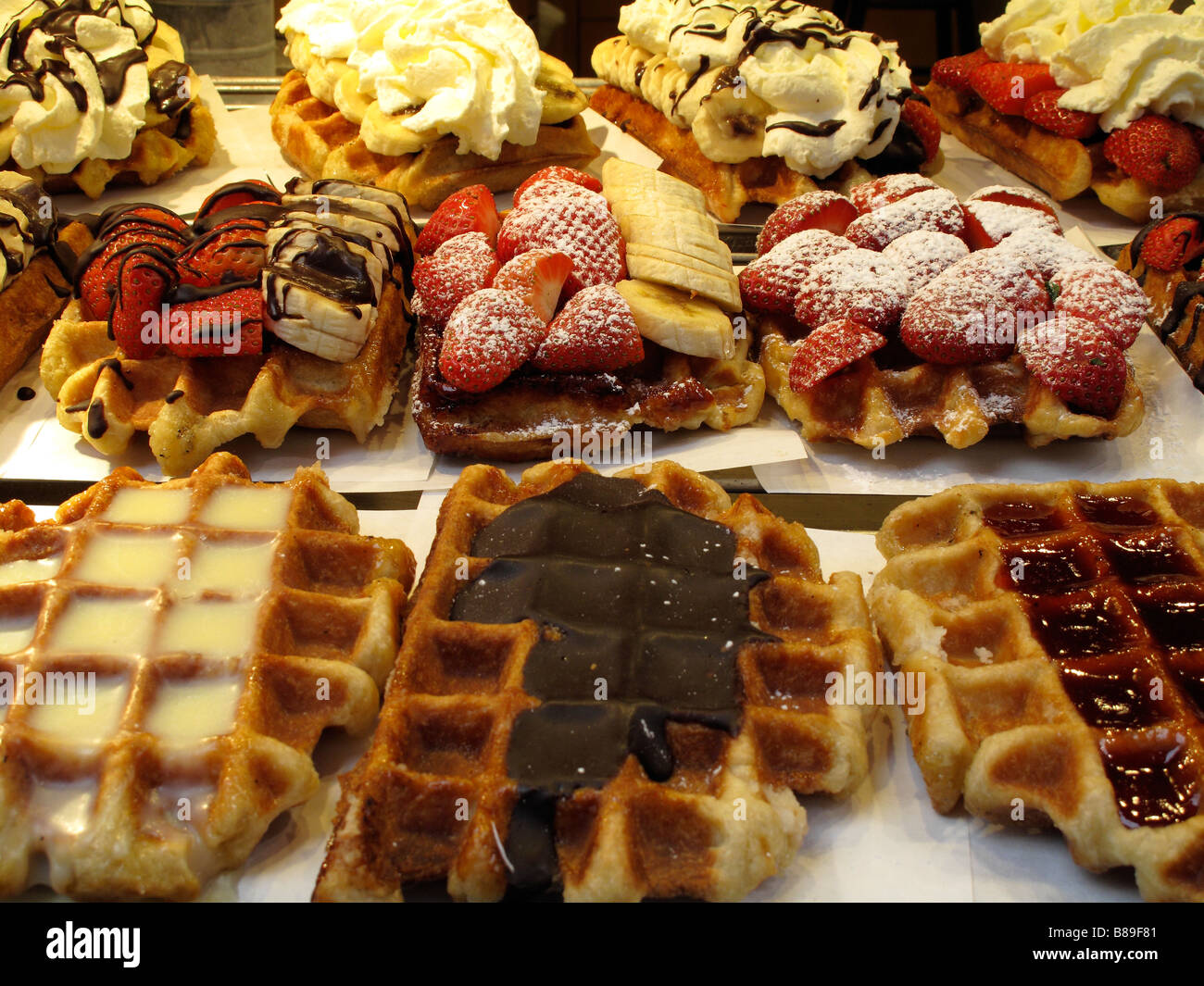 Garnitures de gaufres belges Banque de photographies et d’images à ...