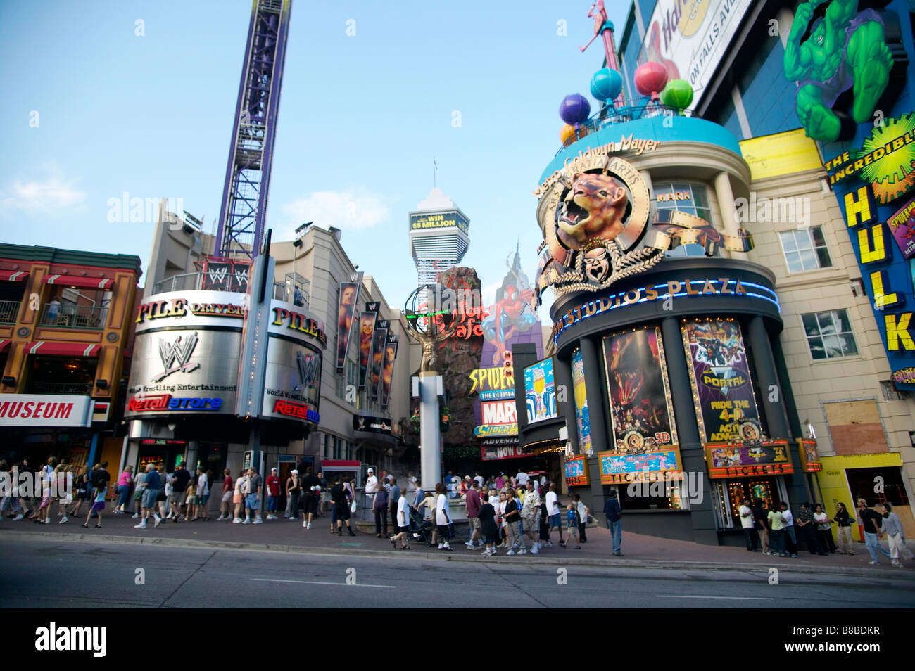 Centre-ville Parc d'tractions, Niagara Falls, Ontario Banque D'Images ...