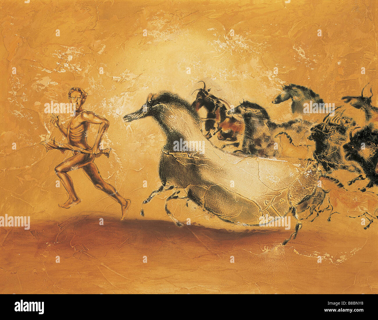 Homme des cavernes dessin Banque de photographies et d’images à haute ...