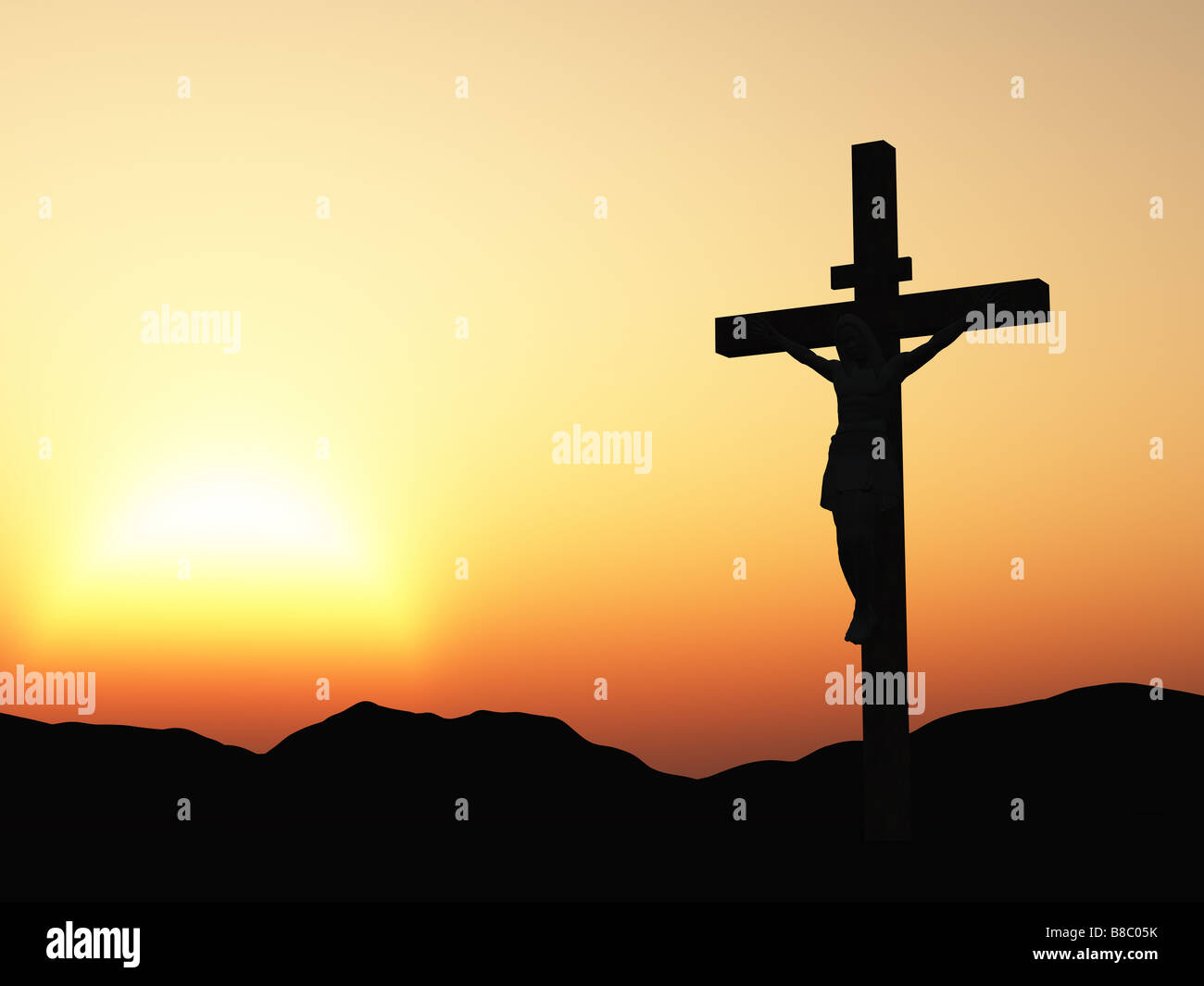 La crucifixion une croix avec Jésus Christ un thème biblique Photo ...