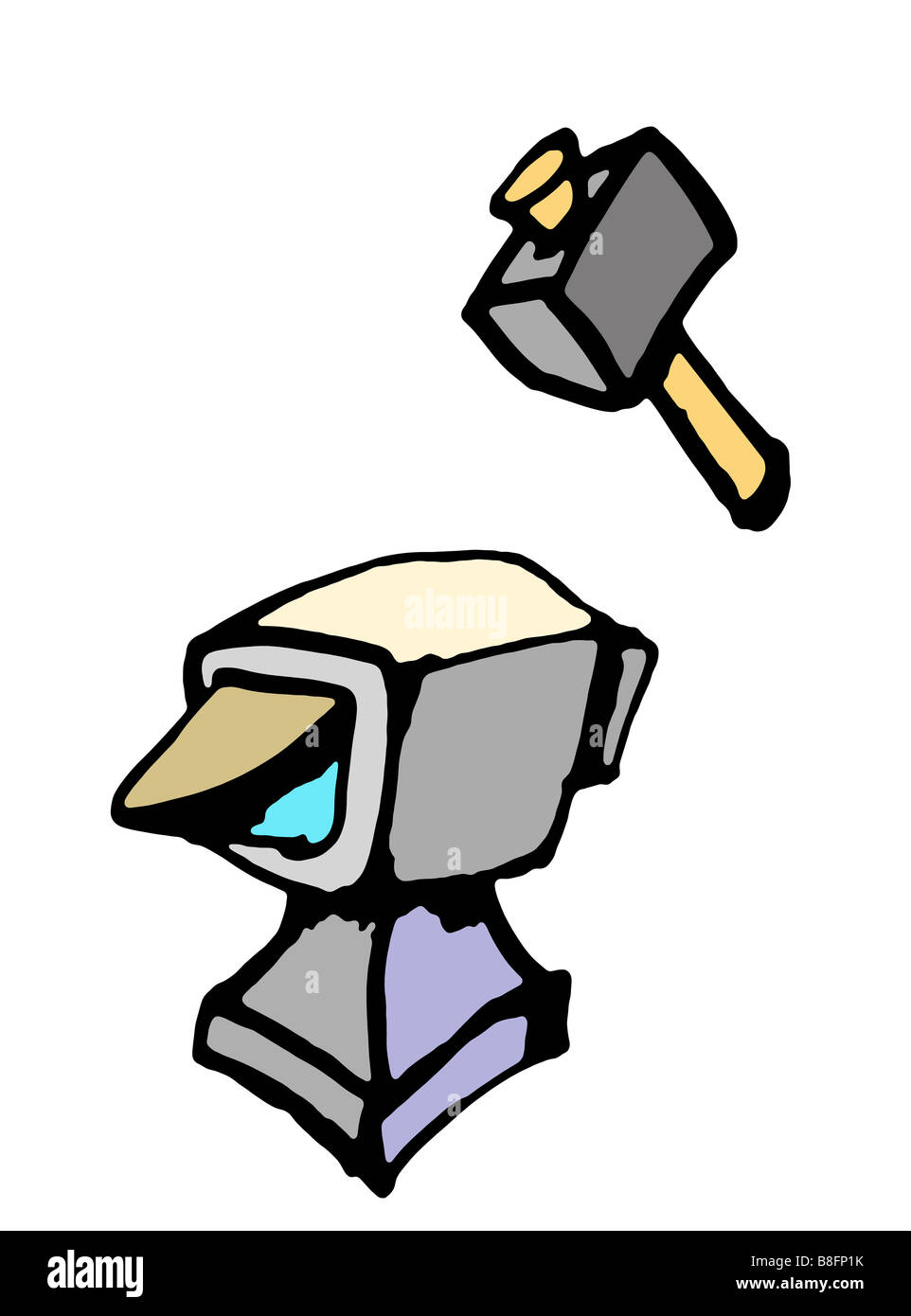 Marteau et enclume Banque d'images détourées - Alamy