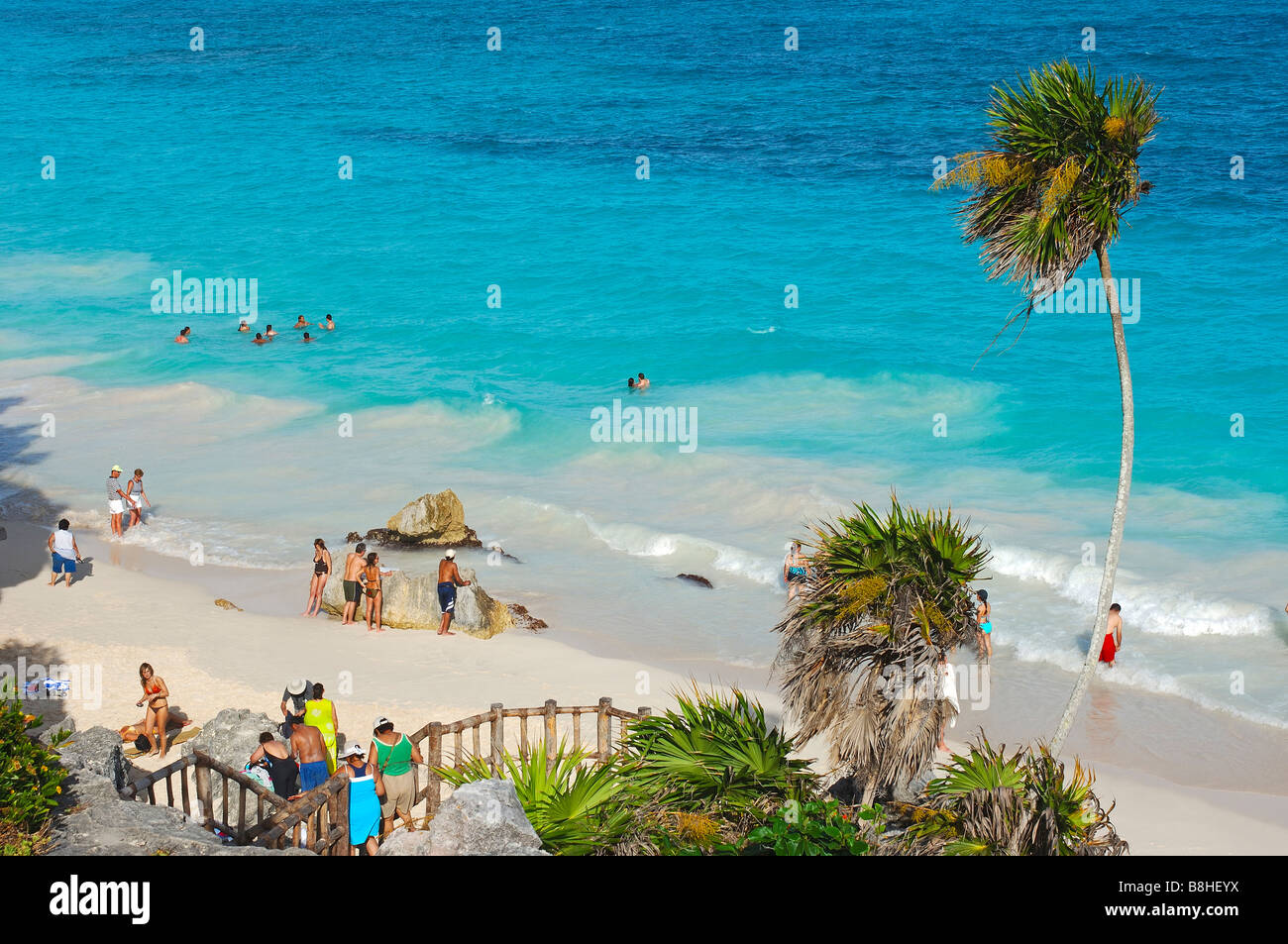 Plage de ruines mayas de Tulum Tulum 1524 1200 État de Quintana Roo ...