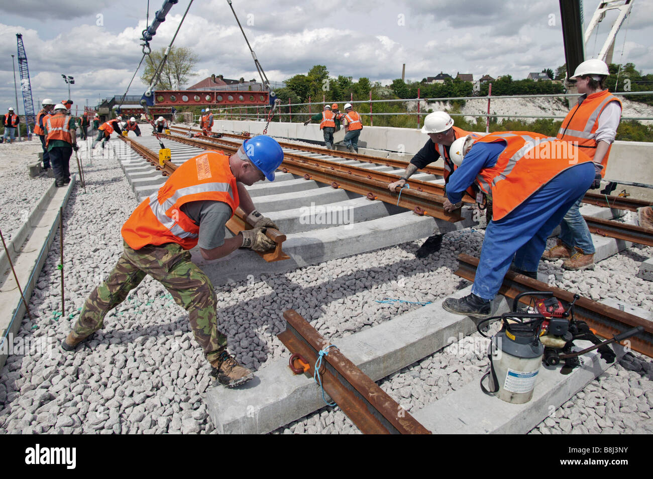 Channel tunnel construction rail link Banque de photographies et d ...