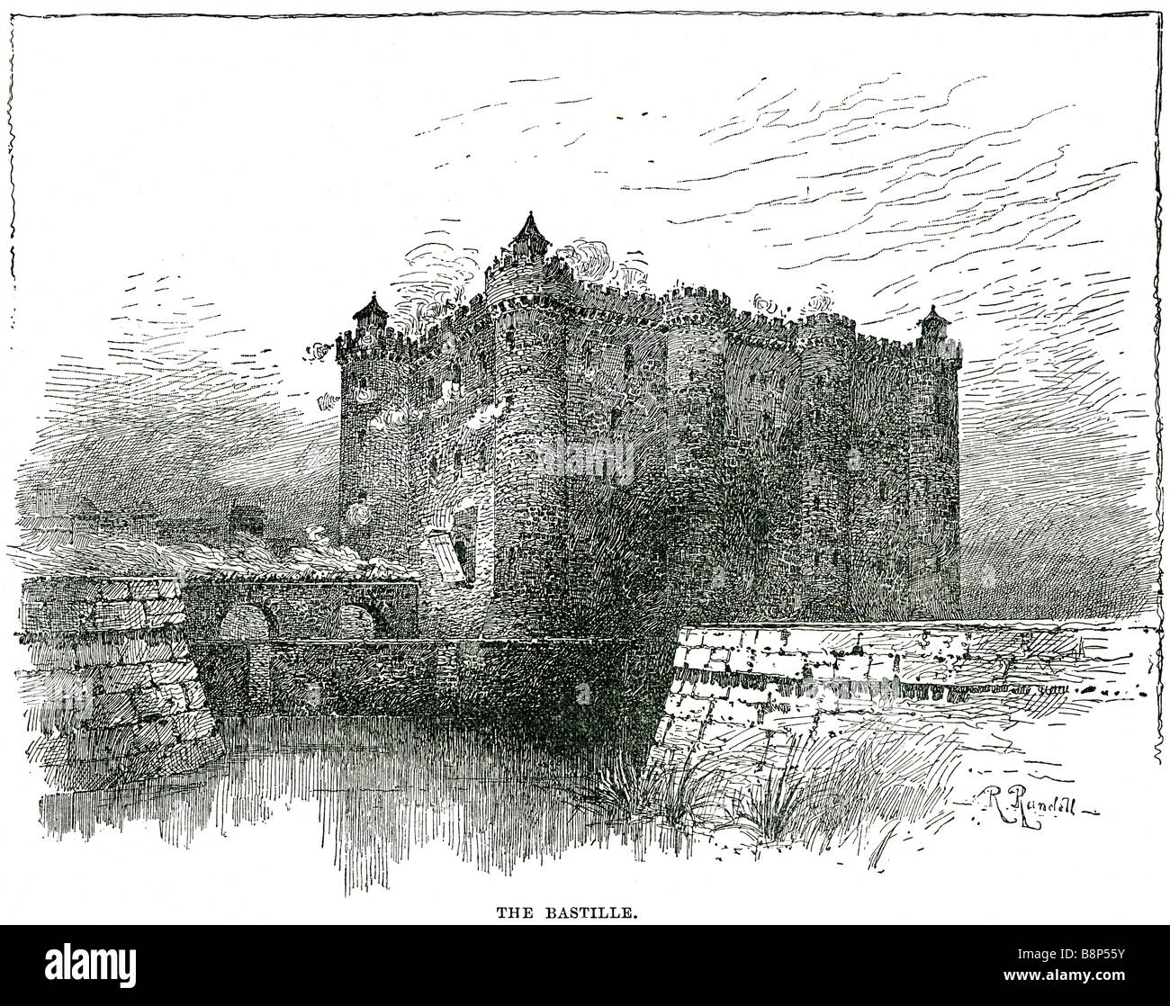 La forteresse-prison de la Bastille à Paris Saint-Antoine Révolution ...
