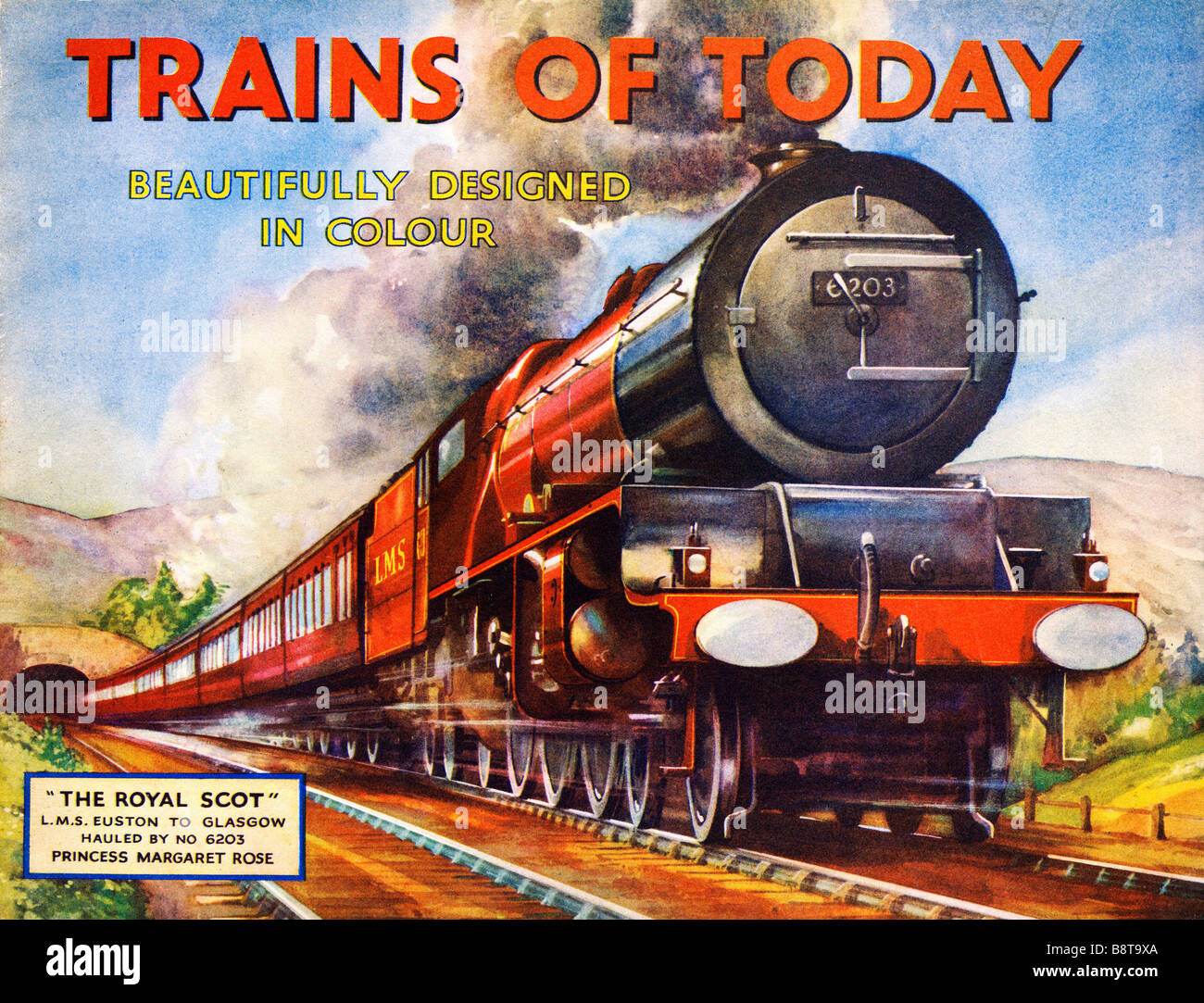 Des trains d'aujourd'hui, le Royal Scot 1938 Couverture du livre avec ...