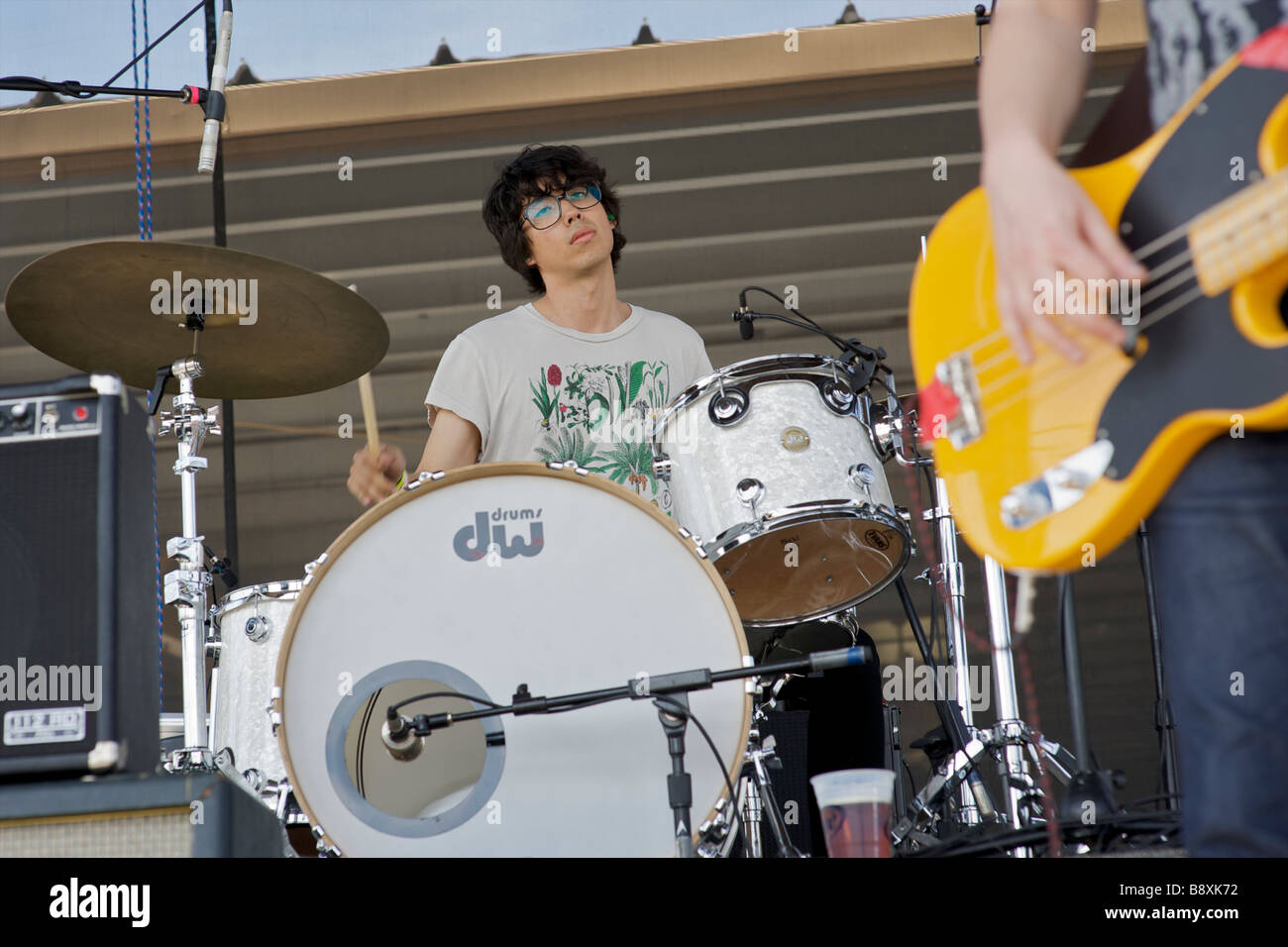Moses Archuleta batteur Deerhunter Photo Stock - Alamy