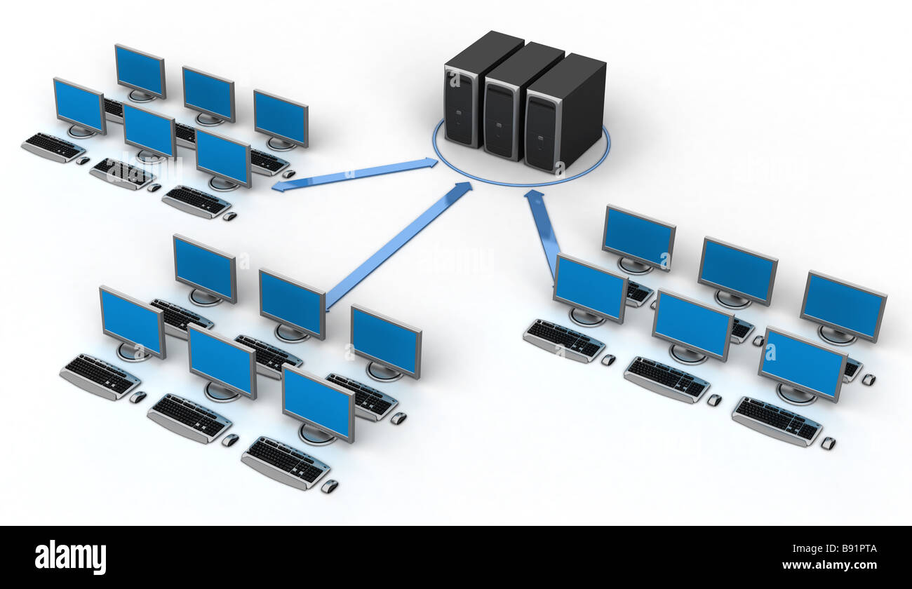 Réseau informatique Banque d'images détourées - Alamy