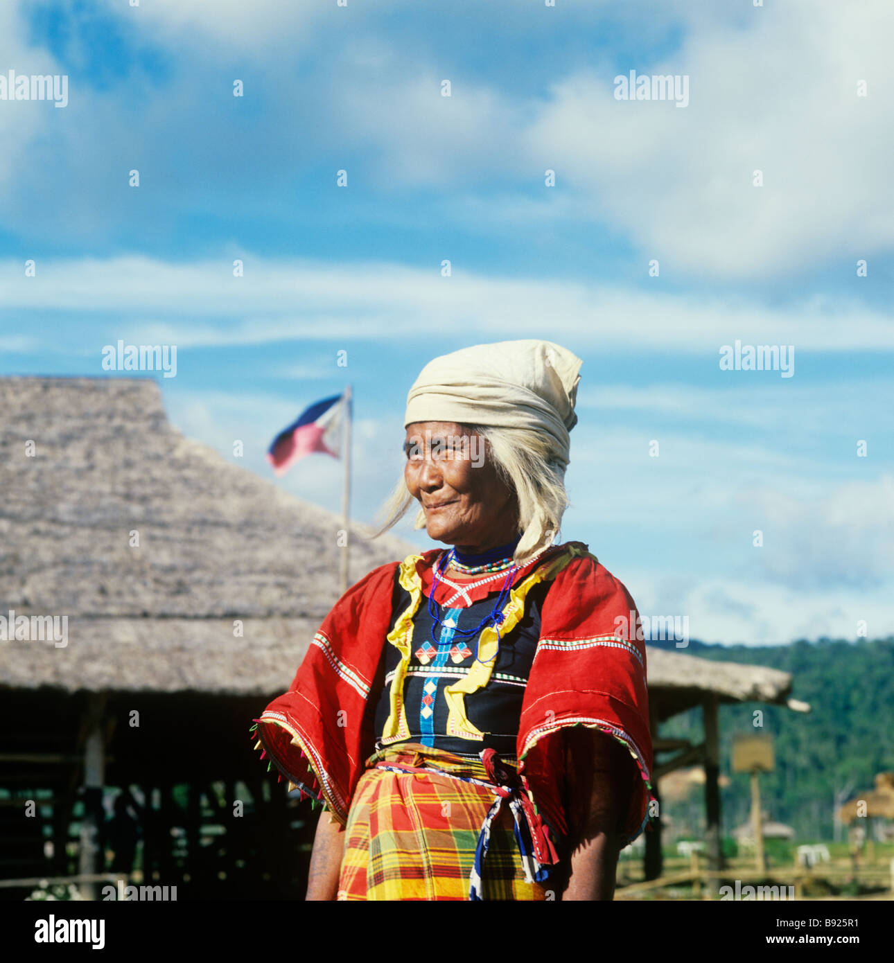 Philippines. Une vieille dame de l'Matiug Salug tribu. La tribu a été ...