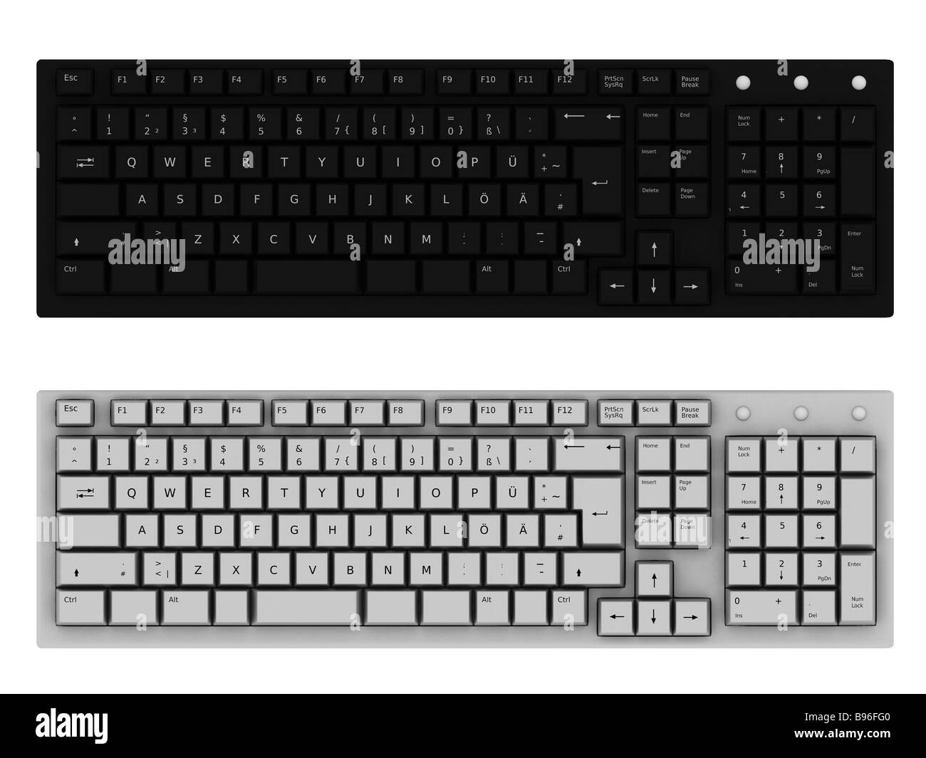 Clavier de couleur Banque d'images détourées - Alamy