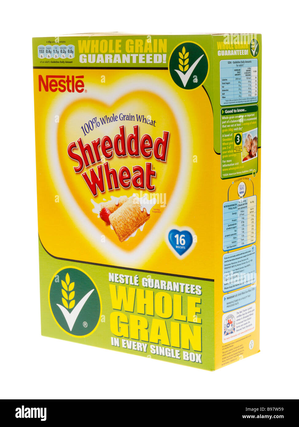 Boîte de carton ou de marque de Nestle Shredded Wheat grains entiers ...