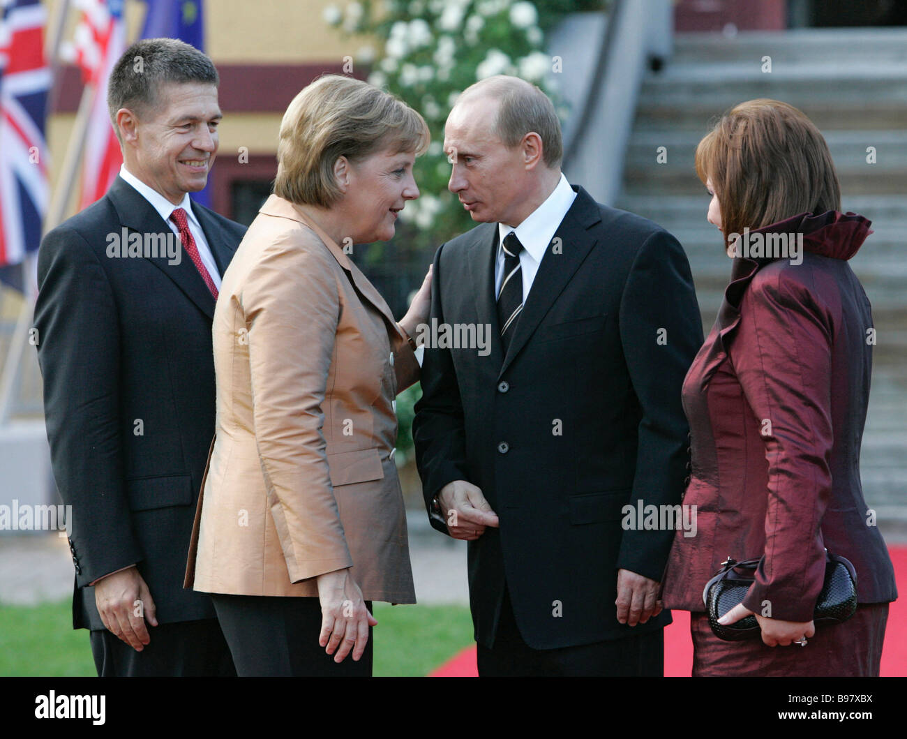 La chancelière allemande Angela Merkel et son mari Joachim Sauer à ...