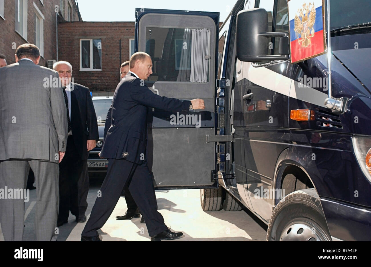 Le président russe Vladimir Poutine à son Bocharov Ruchei residence à ...