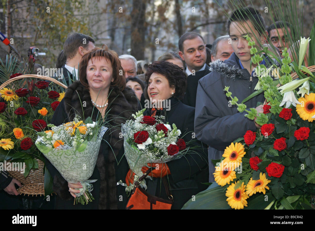 Le président russe Lyudmila femme de Poutine et le président arménien s ...