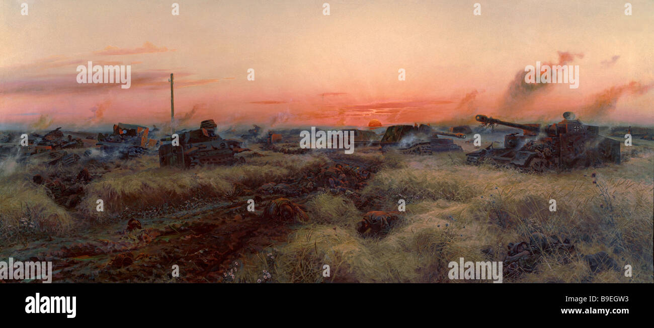 Piotr Krivonogov s la bataille de Koursk une peinture de la bataille de ...