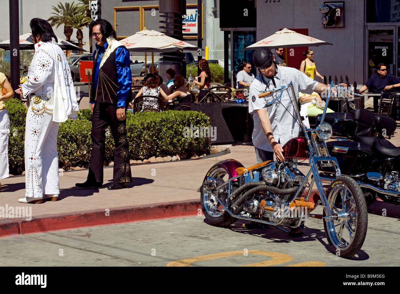 United States, Nevada, Las Vegas, le Strip, Harley Davidson Cafe, Elvis ...