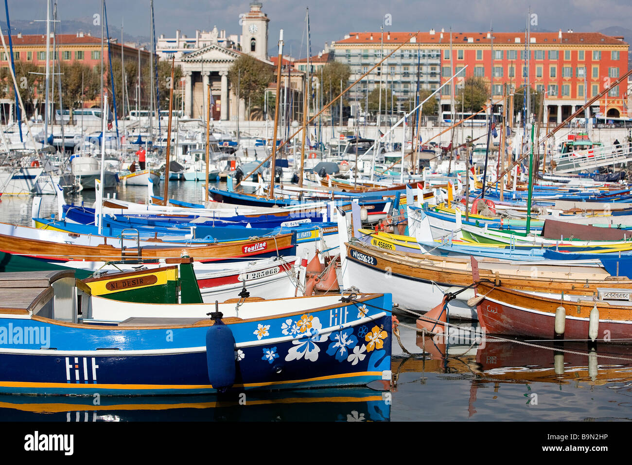 France, Alpes Maritimes, Nice, le port Lympia (port Lympia), bateaux ...