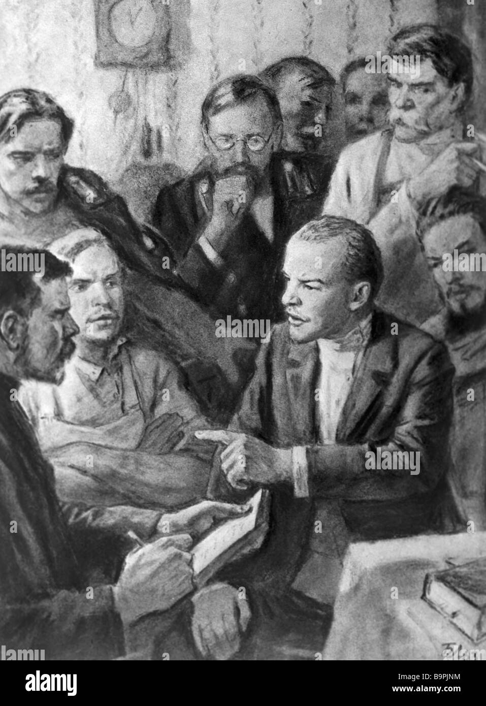 Une reproduction de Boris Lebedev s peinture seul le prolétariat peut ...