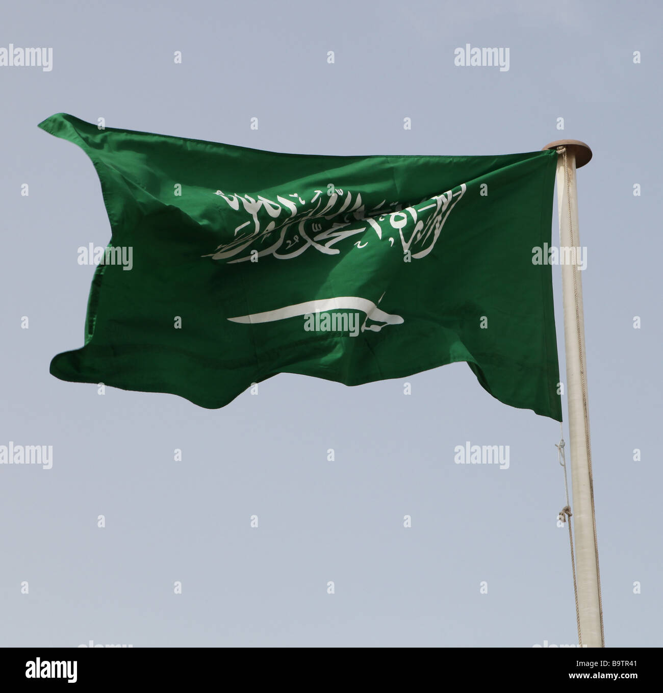 Saudi arabia flag flying Banque de photographies et d’images à haute ...
