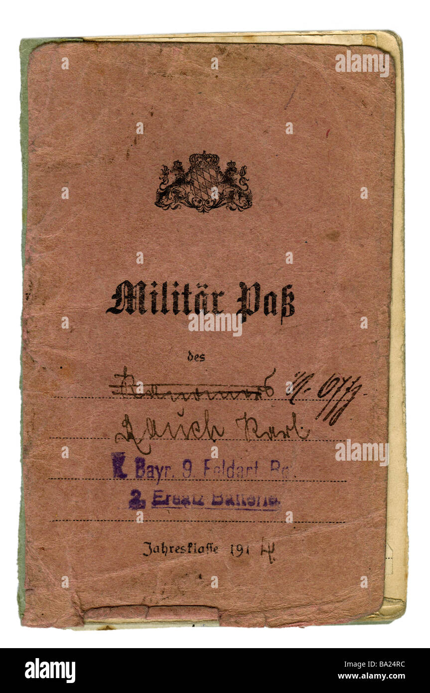 Documents, passage militaire de Karl Rauch, 9ème Régiment d'artillerie ...