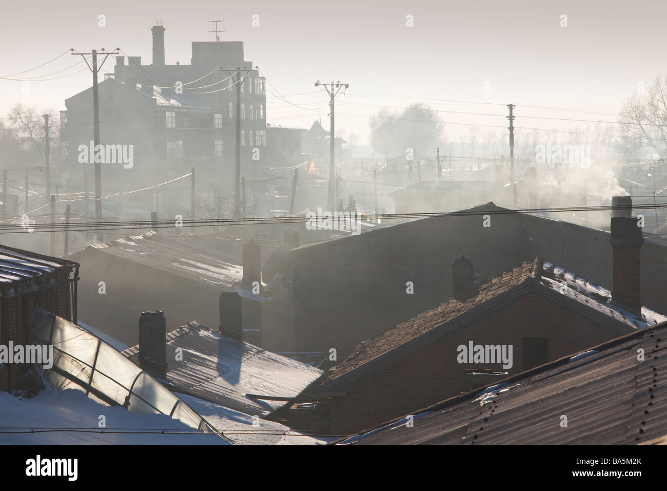 La pollution de l'air terrible de combustion du charbon et les ...