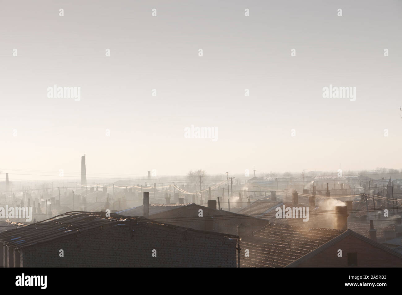 La pollution de l'air terrible de combustion du charbon et les ...