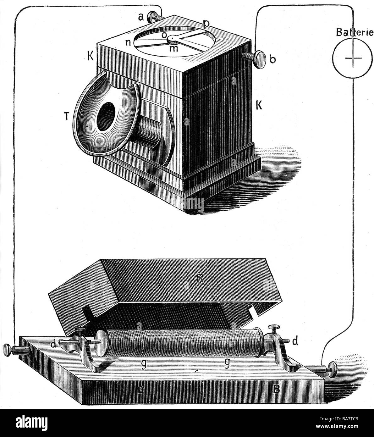 Reis, Philipp, 7.1.1834 - 14.1.1874, physicien allemand, son téléphone ...