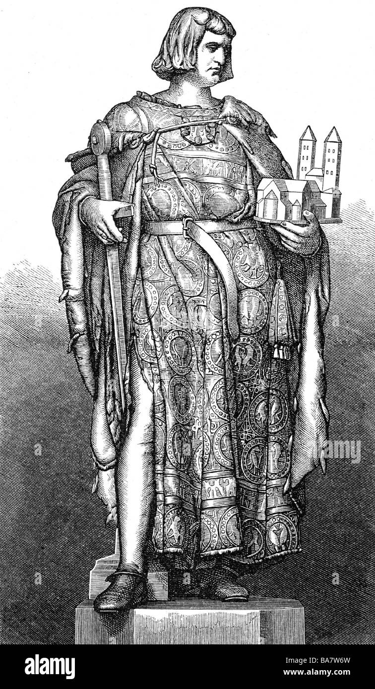 Statue of henry the lion Banque d'images noir et blanc - Alamy