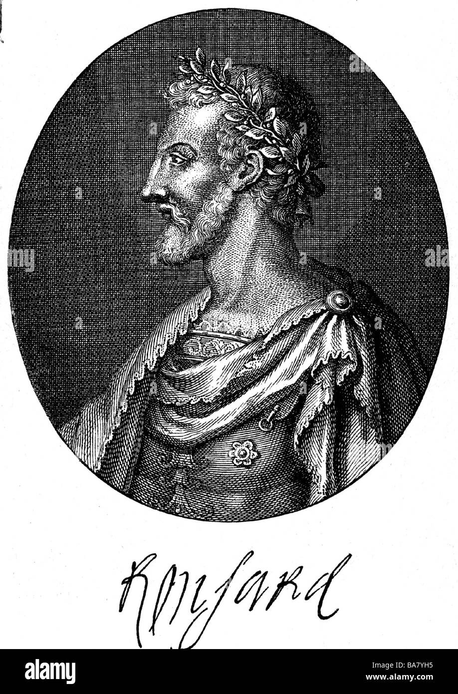 Portrait de pierre de ronsard Banque d'images noir et blanc - Alamy