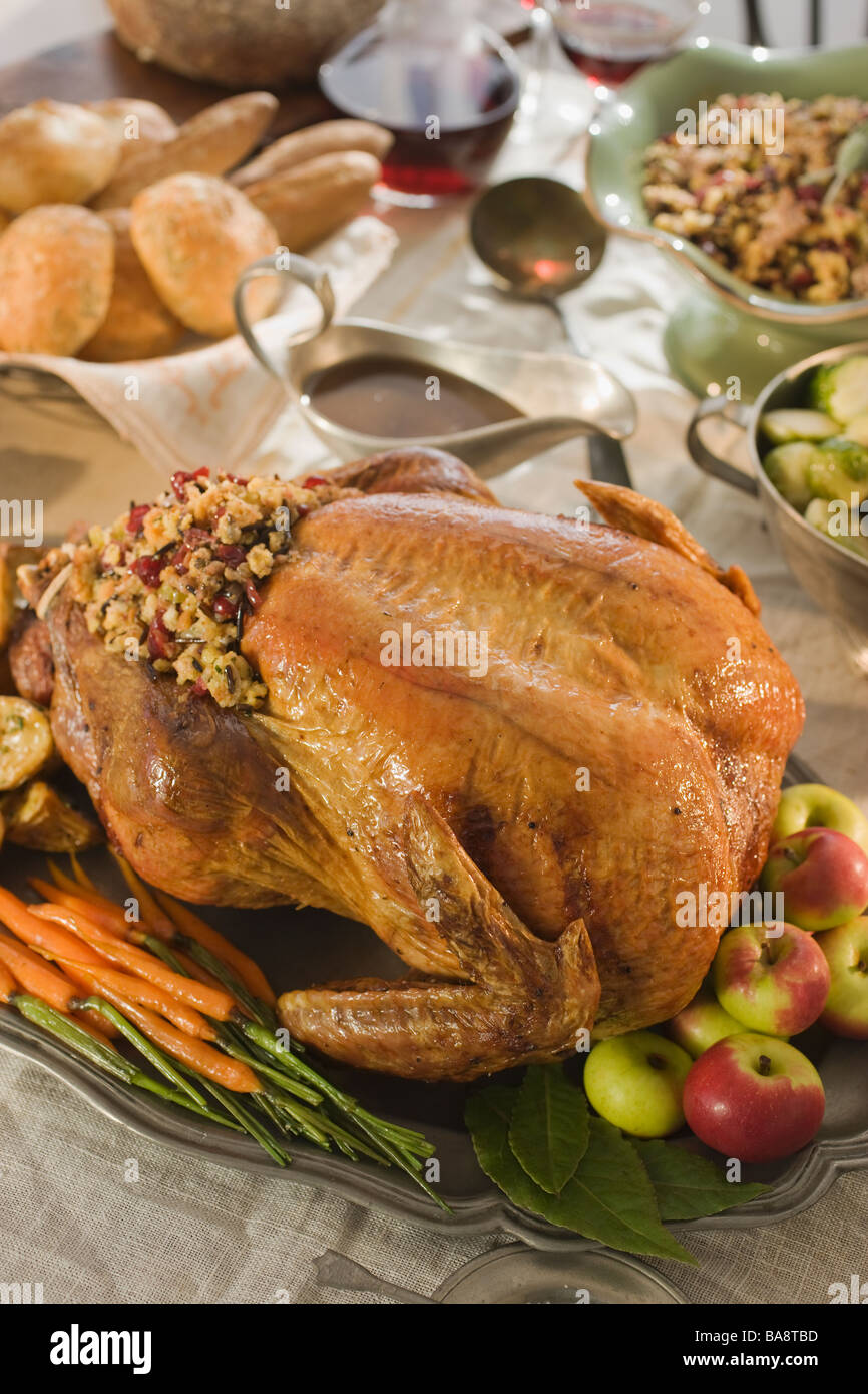 Thanksgiving dinner table Banque de photographies et d’images à haute ...