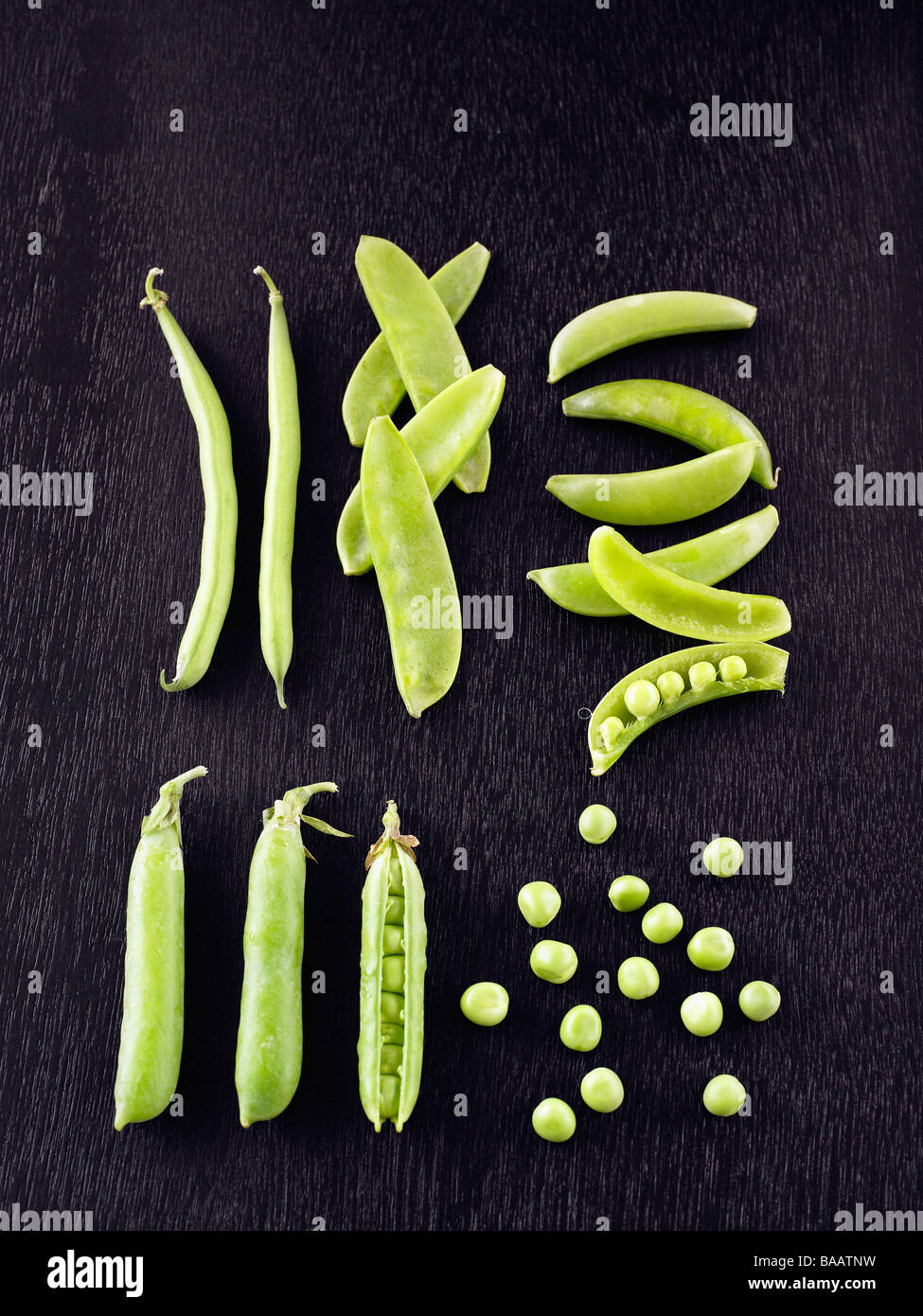Différents types de pois Photo Stock - Alamy