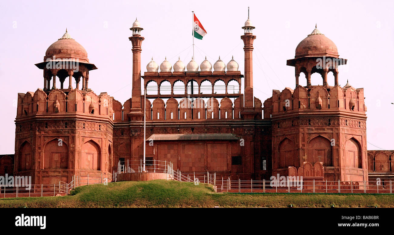 Red fort india flag Banque d'image et photos - Alamy